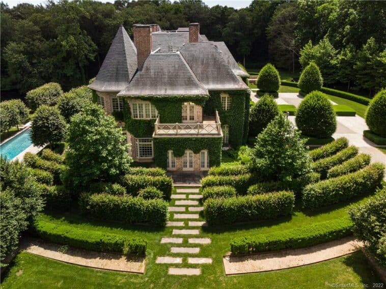 European-style chateau in New Canaan, CT is the epitome of elegance