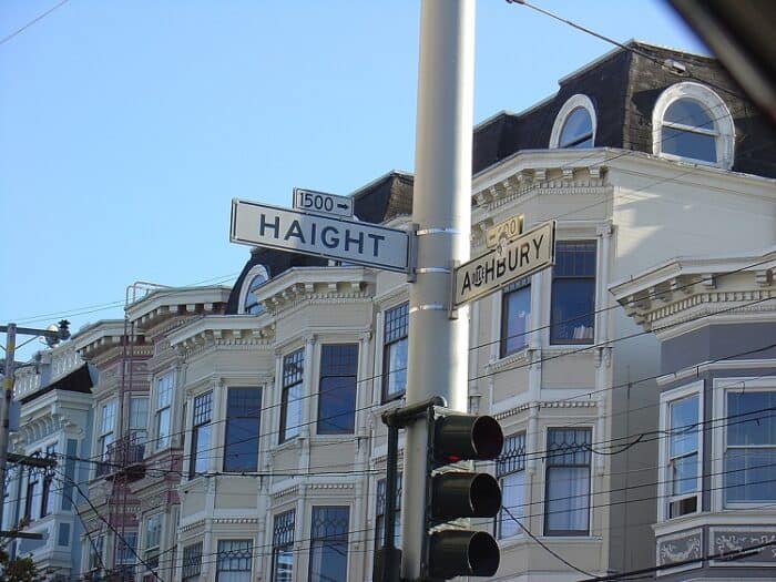 Haight-Ashbury in San Francisco, the hippie mecca of the '60s