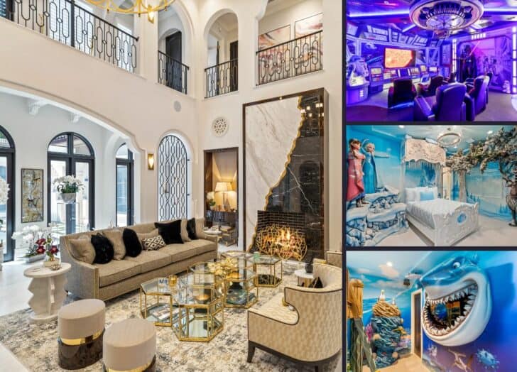 Inside a Disney World home with themed 'Star Wars', 'Frozen' rooms
